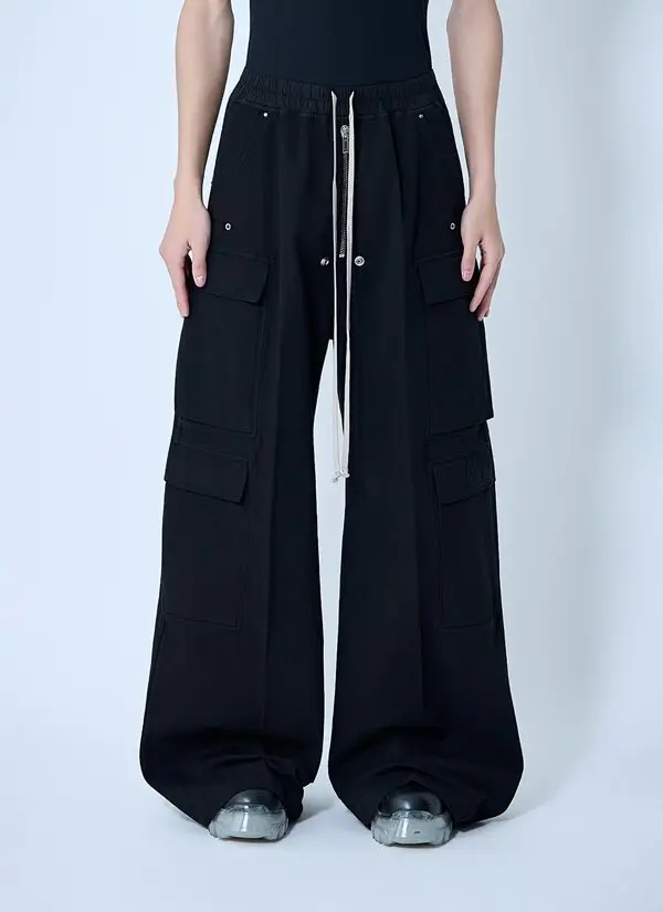 Rick Owens Double Cargo Jumbo Belas Pants - Black
