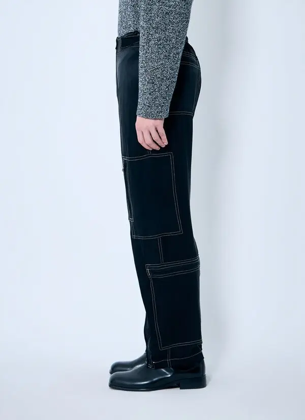 NÒMARYTHM TEXTILE Satin Flight Pants