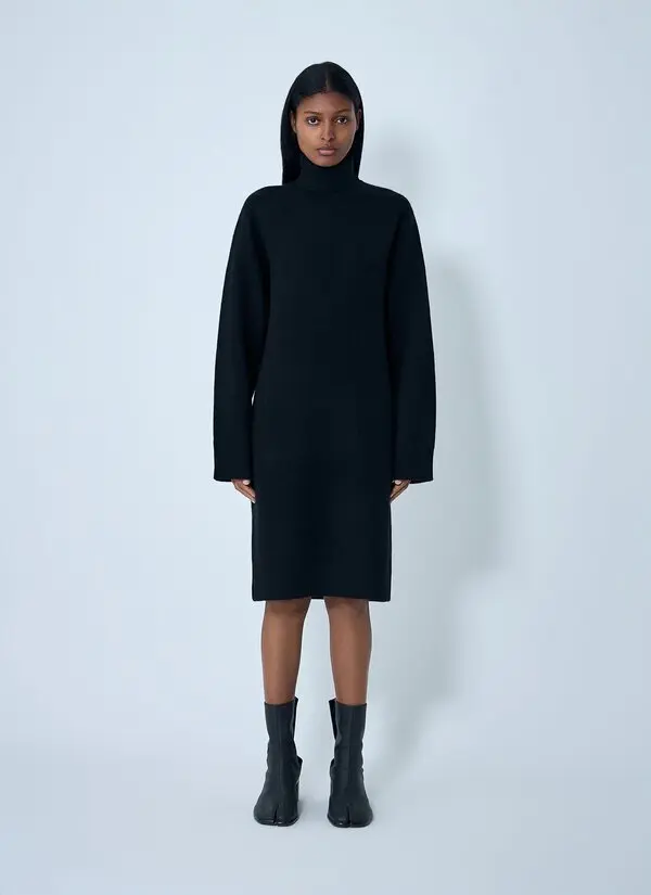 TOTEME Turtleneck Mini Dress - Black