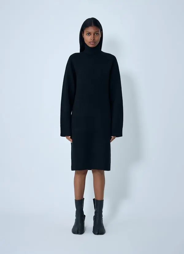 TOTEME Turtleneck Mini Dress - Black