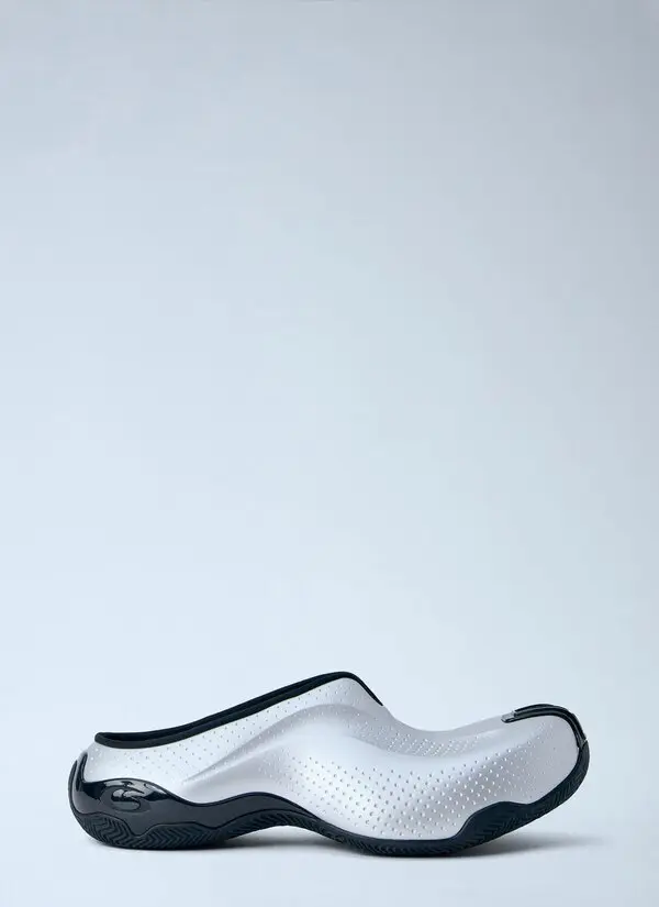 Balenciaga Basketball Mule Sneakers - Silver