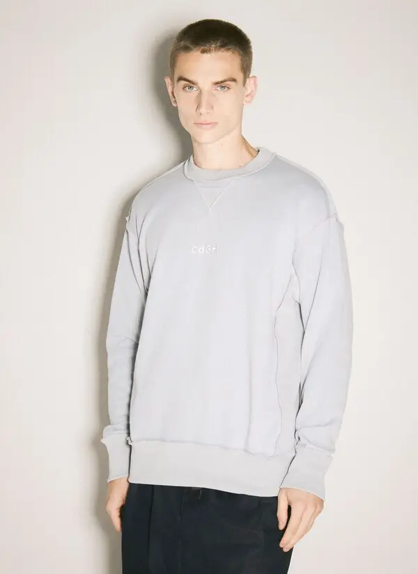 Comme Des Garçons Logo Embroidery T-shirt - Grey