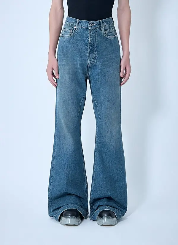 Rick Owens Denim Bolan Bootcut Pants - Blue