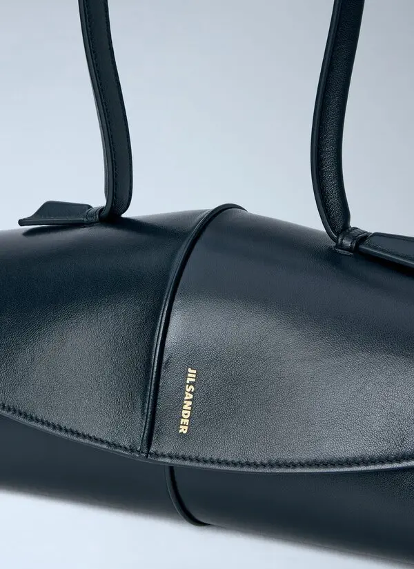 JIL SANDER Linea Shoulder Bag - Black
