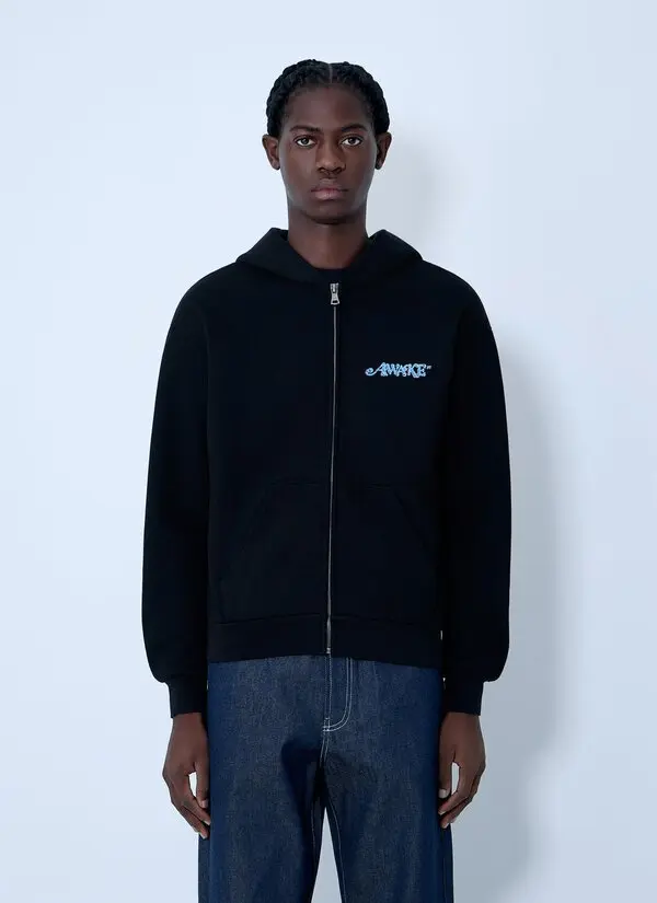 AWAKE NY Logo Motif Hooded Sweatshirt