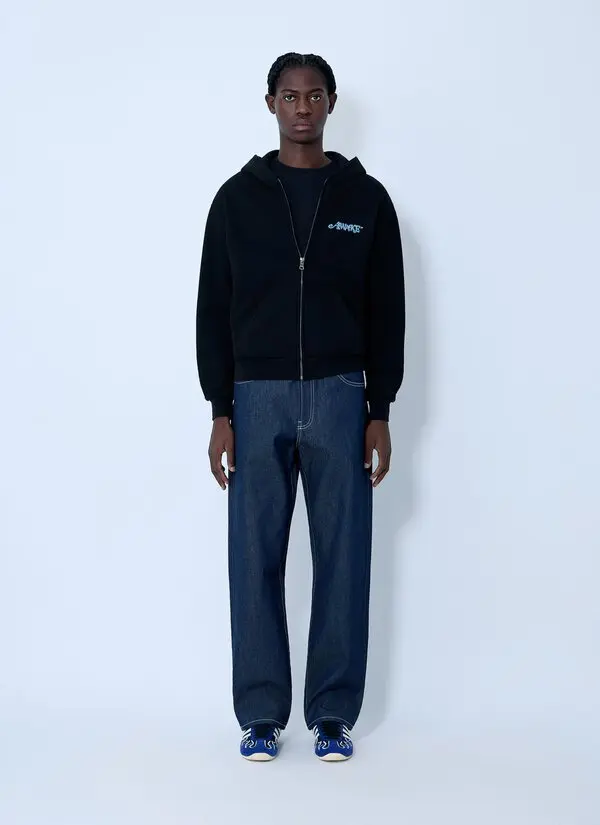 AWAKE NY Logo Motif Hooded Sweatshirt