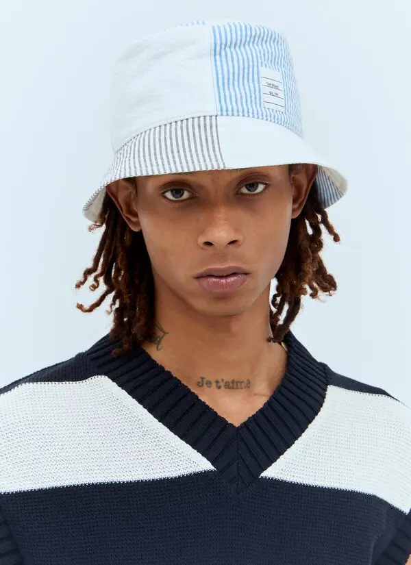 Thom Browne Quarter Bucket Hat - Blue