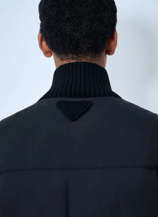 Prada High-neck Puffer Jacket - Black