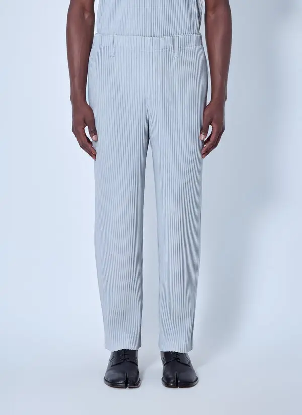 Issey Miyake Pleated Cropped Pants - Grey
