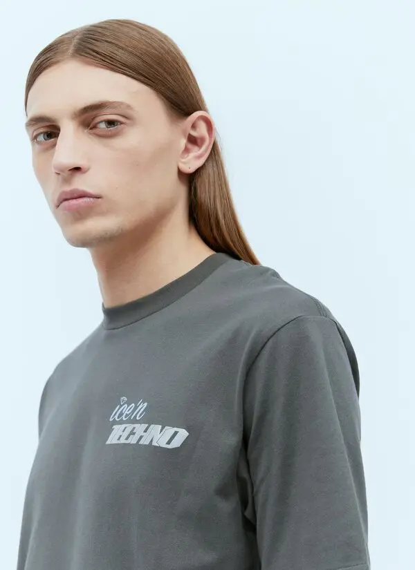 ICE & TECHNO Ice'n Logo Print T-shirt