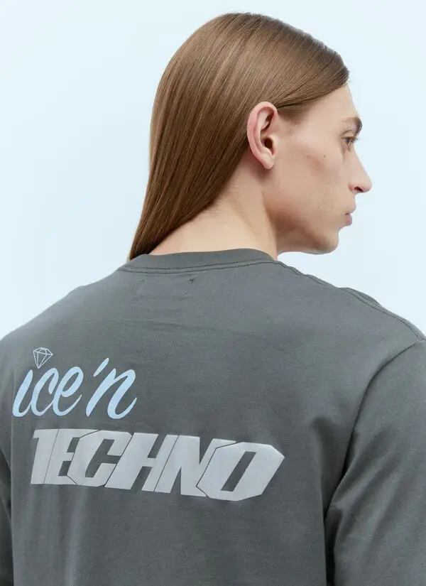 ICE & TECHNO Ice'n Logo Print T-shirt
