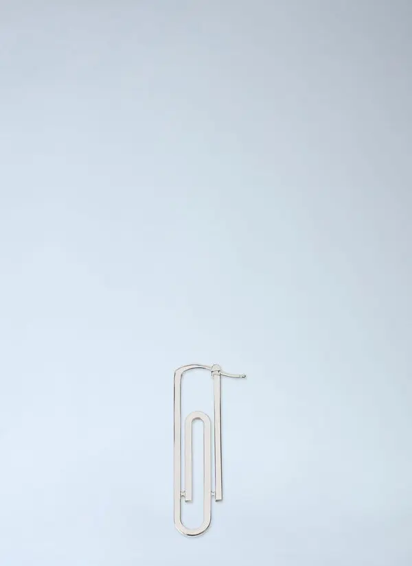 Off-White Paperclip Mono Earring - Grey