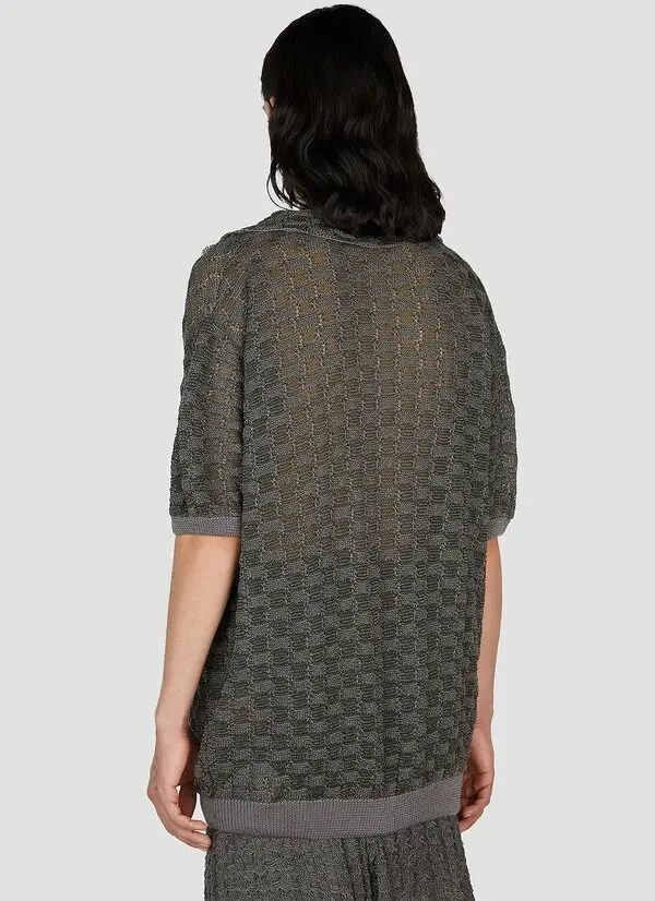 ISA BOULDER Basket Weave Polo Shirt