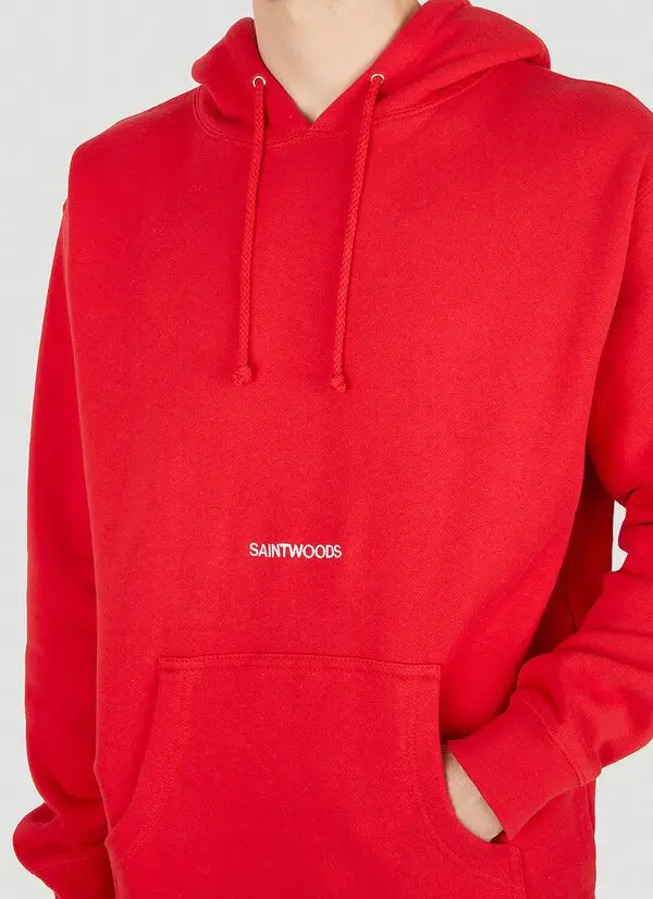SAINTWOODS Logo Embroidery Hooded Sweatshirt