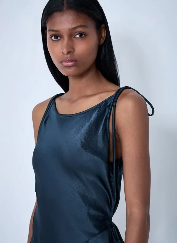 Acne Studios Satin Lace Midi Dress