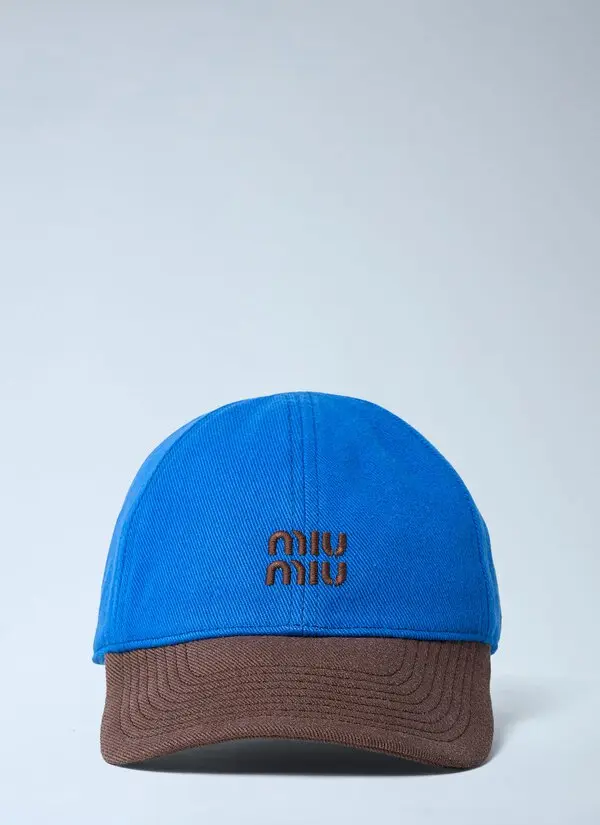 Miu Miu Logo Motif Baseball Cap - Brown
