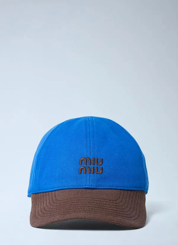 Miu Miu Logo Motif Baseball Cap - Brown
