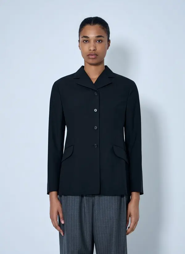 JIL SANDER Tailored Blazer In Wool Blend - Black