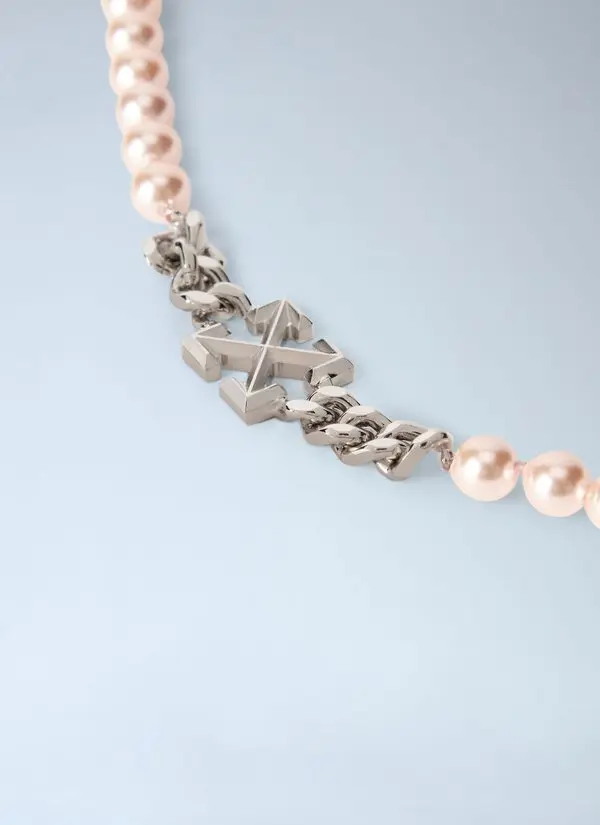 Off-White Arrow Pearl Full Necklace