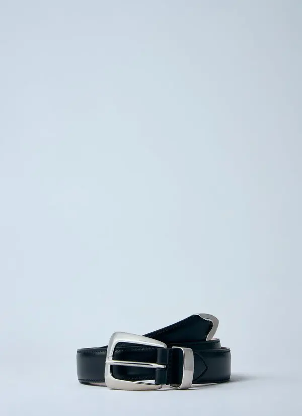 Khaite Leather Benny Belt - Black