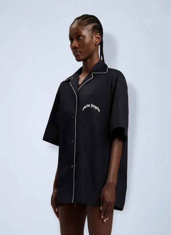 Palm Angels Curved Logo Bowling Shirt