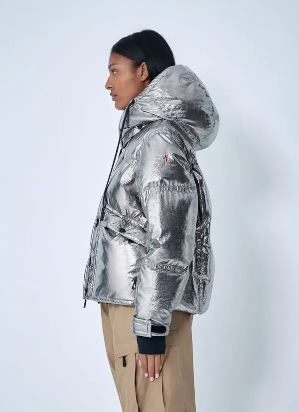 Moncler Celaque Short Down Jacket - Silver