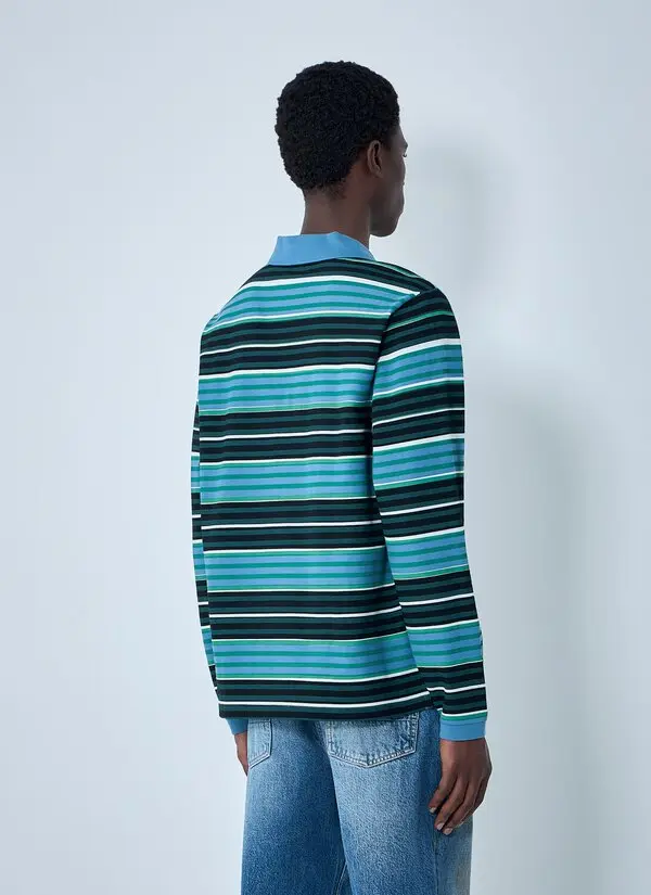 FRED PERRY X CRAIG GREEN Striped Long-sleeve Polo Shirt