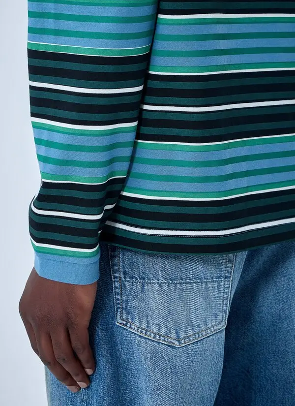 FRED PERRY X CRAIG GREEN Striped Long-sleeve Polo Shirt