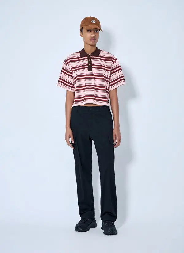 Moncler Striped Polo Shirt - Pink
