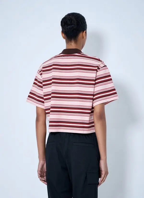 Moncler Striped Polo Shirt - Pink