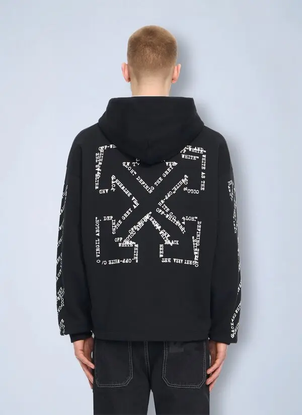Off-White Type Arrow Diagonal Loose Hoodie