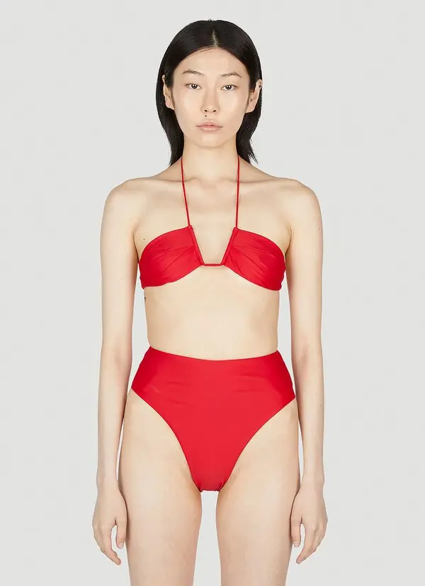 ZIAH Neal Halter Bikini Top - Red
