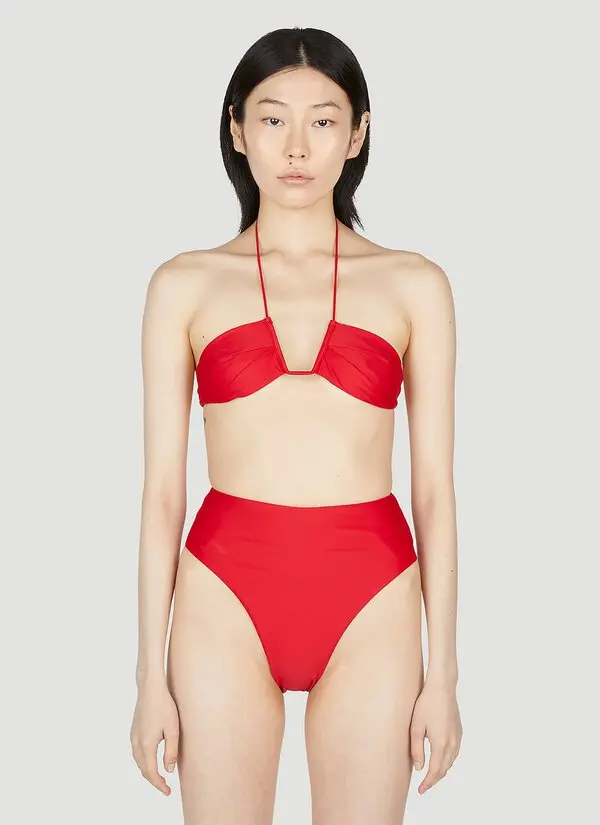 ZIAH Neal Halter Bikini Top - Red