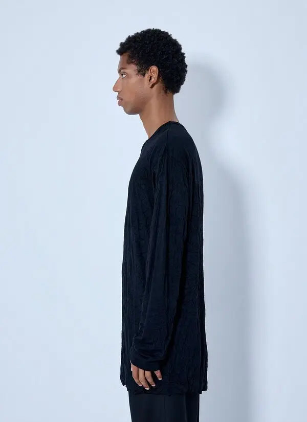 Yohji Yamamoto Round Neck Long Sleeve T-shirt