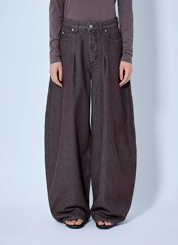 Jacquemus Le De-nîmes Ovalo Jeans - Brown