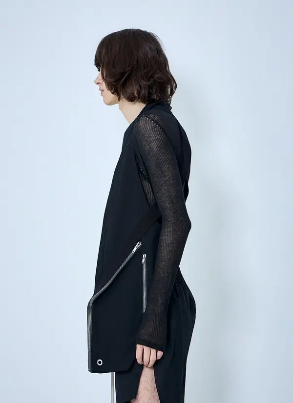 Rick Owens Asymmetric Zip Detail Vest