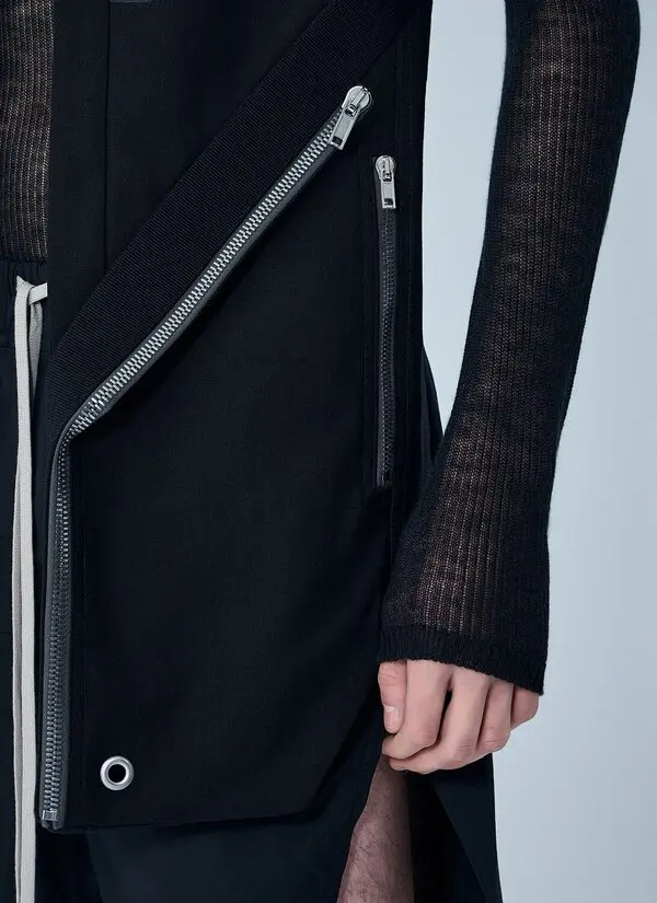 Rick Owens Asymmetric Zip Detail Vest
