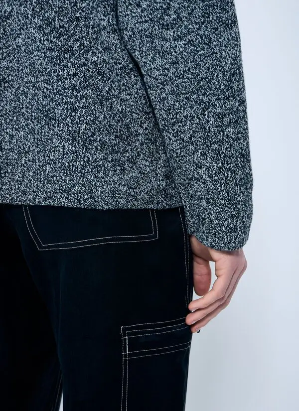 NÒMARYTHM TEXTILE Wool Mock Neck Sweater