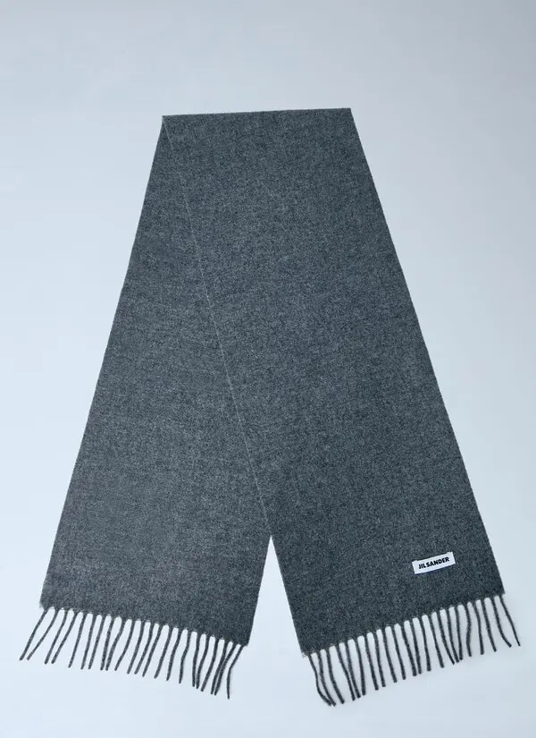 JIL SANDER Fringed Wool Scarf