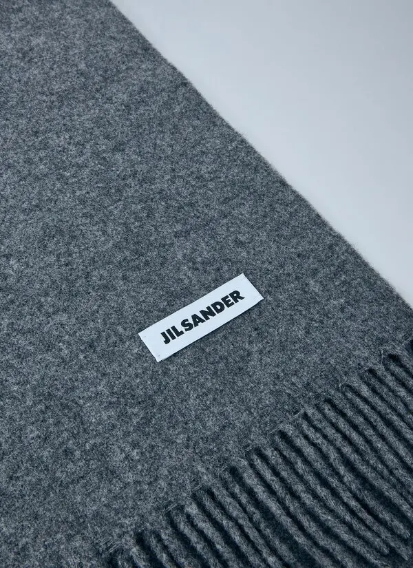 JIL SANDER Fringed Wool Scarf