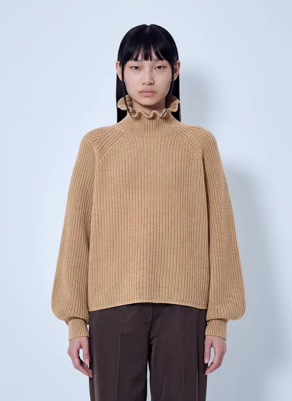 Max Mara Ribbed Knit Sweater - Camel