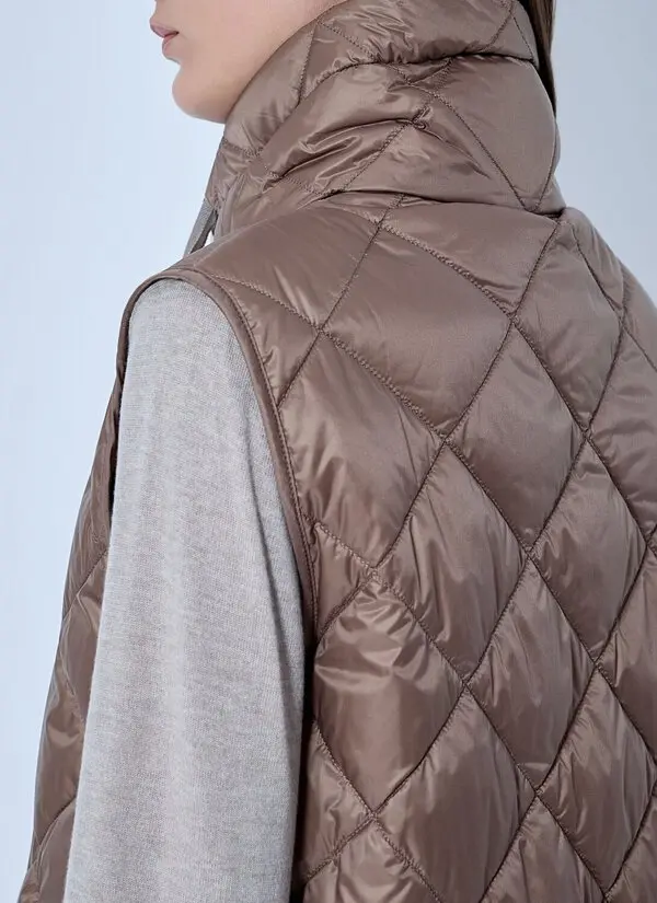 Max Mara Quilted Gilet With High Neck
