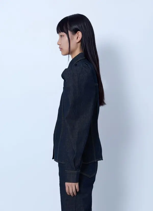 GANNI Slub Denim Shirt