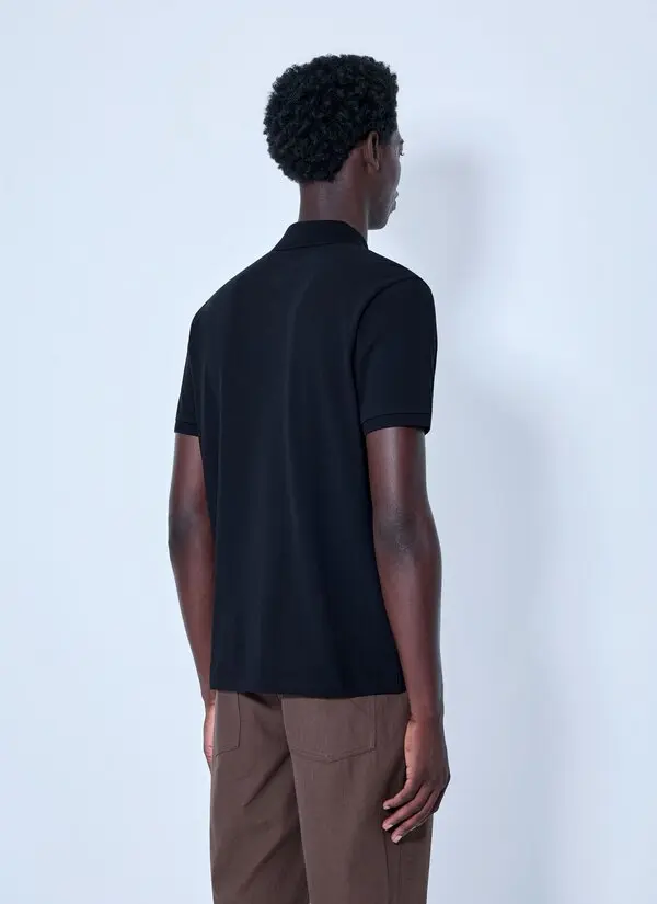 Moncler Piqué Polo Shirt - Black