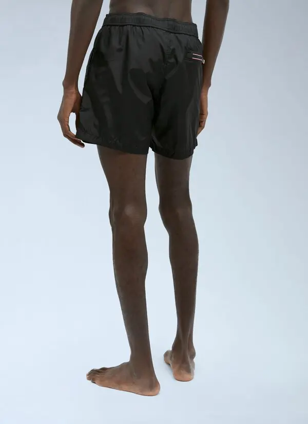 Moncler Logo Patch Swim Shorts - Black