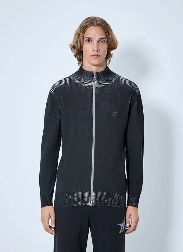 BOTT Zip-up Drivers Knit Cardigan - Grey