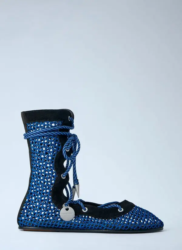 KIKO KOSTADINOV Reticella Lace Up Boot - Blue
