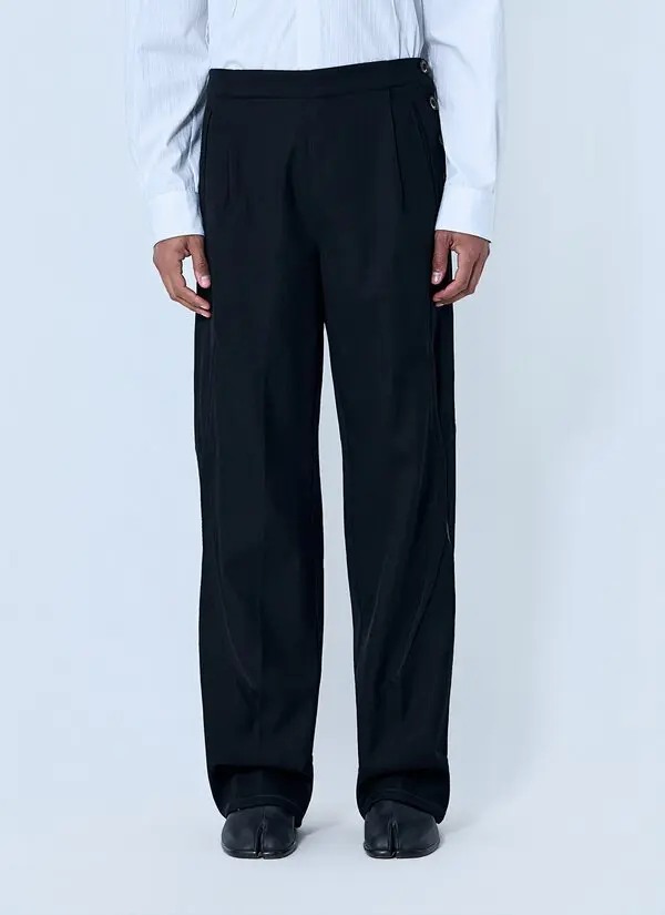 KIKO KOSTADINOV High-waisted Pleated Trousers - Black