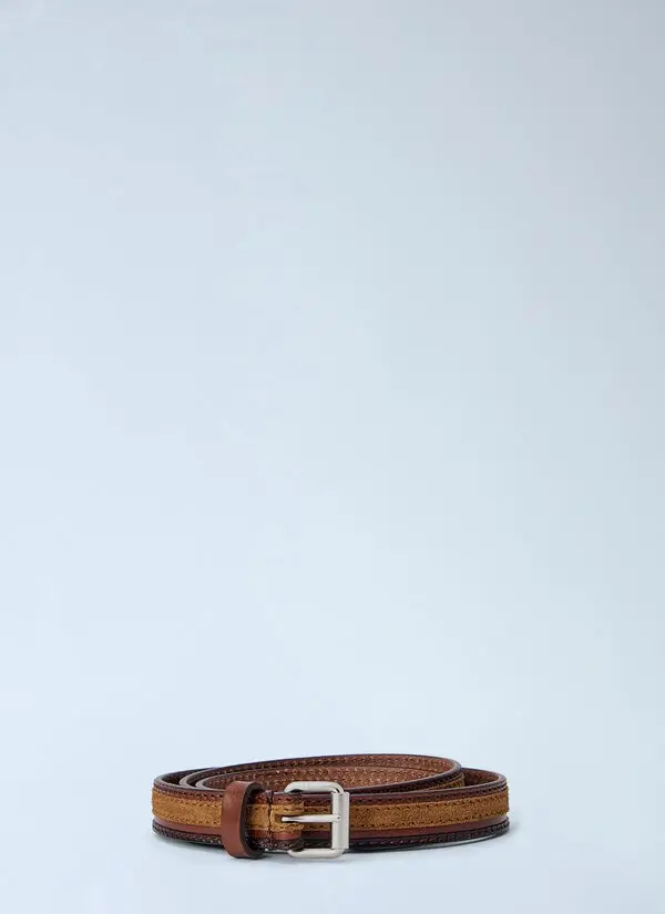 Dries Van Noten Textured Leather Belt - Brown