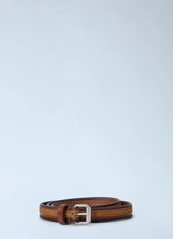 Dries Van Noten Textured Leather Belt - Brown